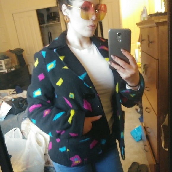 600 West | Jackets & Coats | Crazy 8s Retro Neon 90s Bright Fuzzy ...